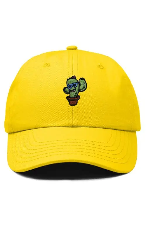 DALIX Cactus Embroidered Cap - Gold