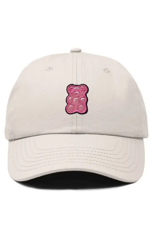 DALIX Gummy Embroidered Baseball Cap - Beige