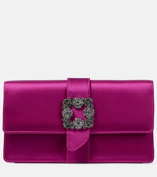 Manolo Blahnik Capri Embellished Clutch - Pink