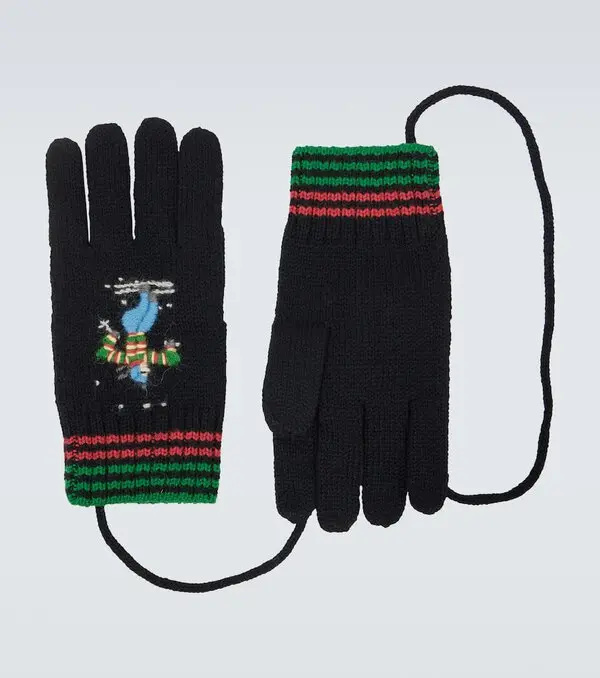 BODE Knitted Wool Gloves