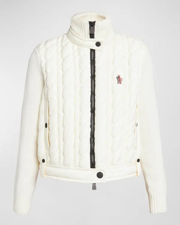 Moncler Wool Quilted Cardigan