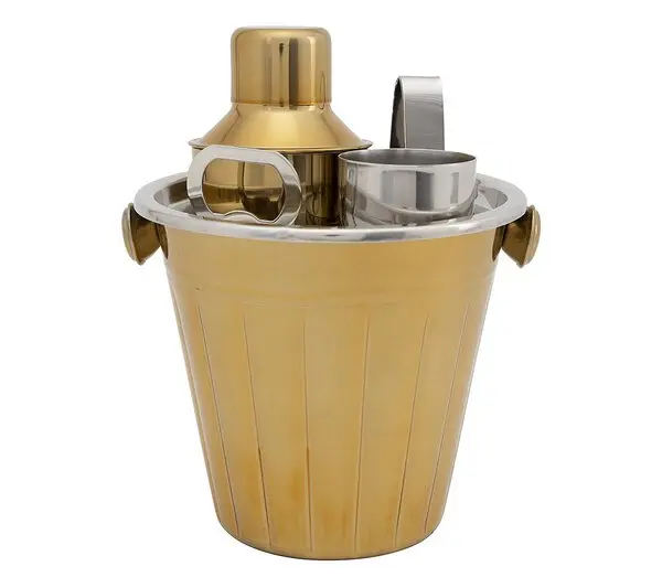 GODINGER Apartment Bartender Gold 5-piece Bar T Ool Set
