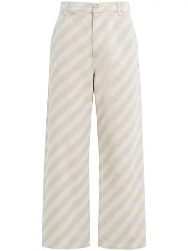 Marni Striped Cotton Trousers