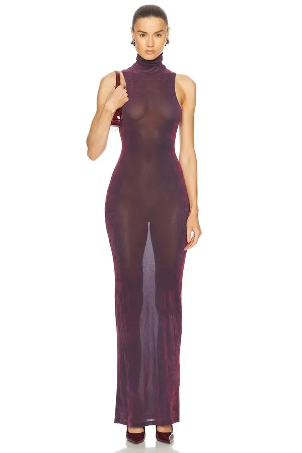 PRISCAVERA Turtleneck Maxi Dress