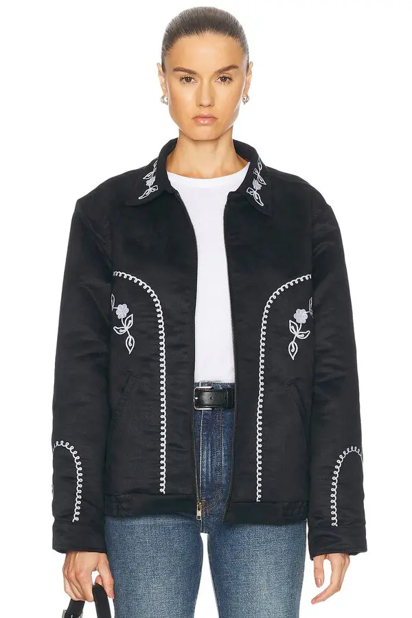 ONE OF THESE DAYS Embroidered Bolero Jacket