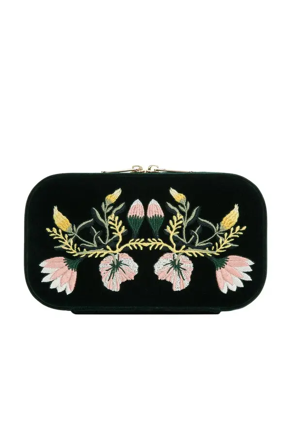Wolf Zoe Travel Zip Case In Green