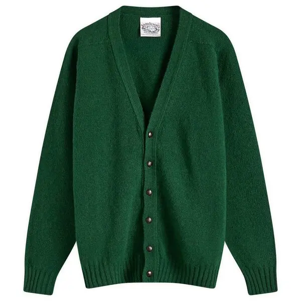 JAMIESON'S OF SHETLAND V-neck Cardigan - Leaf
