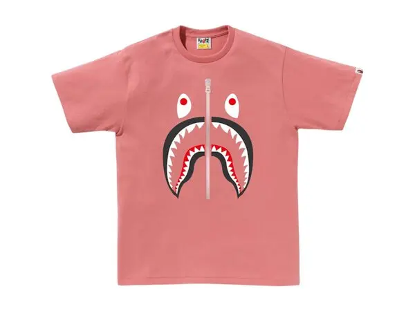 BAPE A Bathing Ape Shark Tee Shirt - Pink