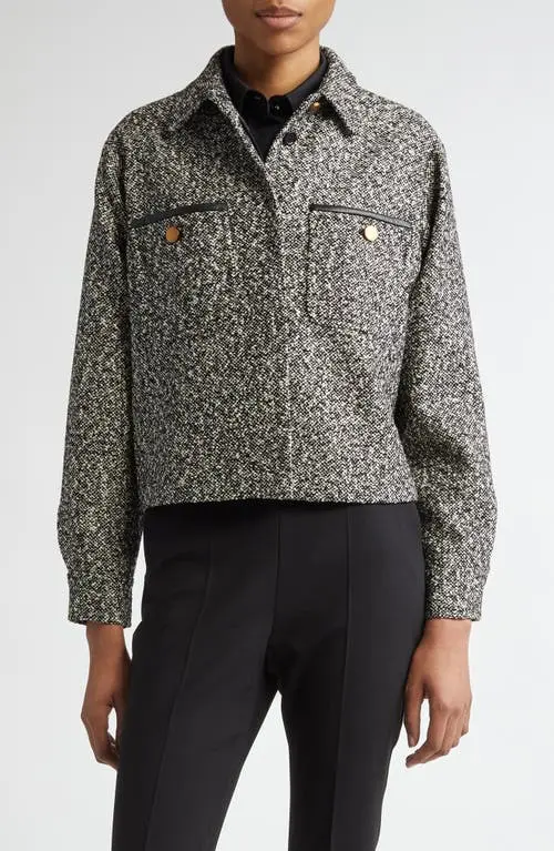 Max Mara Demien Tweed Jacket - Black White