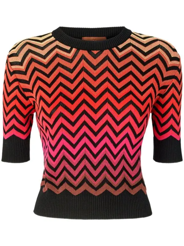 Missoni Chevron-pattern T-shirt - Black
