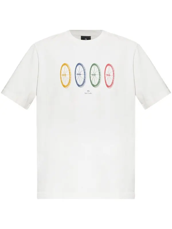 Paul Smith Wheels-print T-shirt