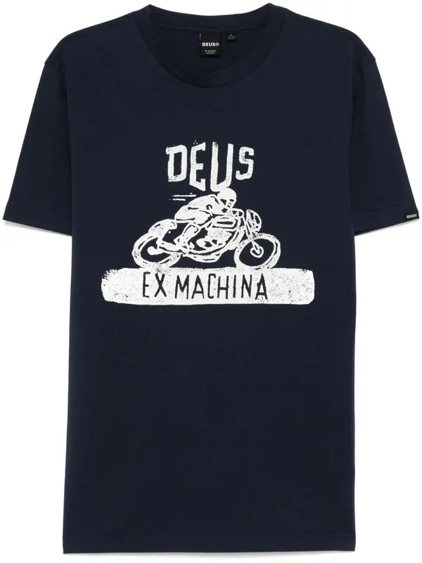 Deus Ex Machina Old Turps T-Shirt In Blue 27% Off Editorialist