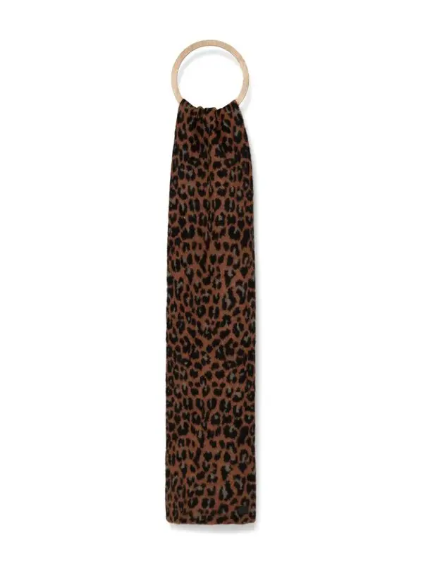 All Saints Cheetah-intarsia Scarf