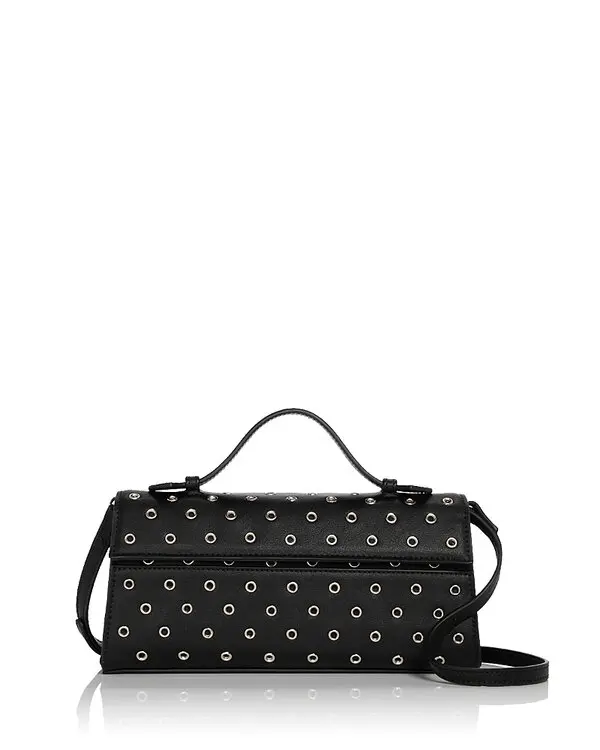 Aqua Studded Top Handle Bag