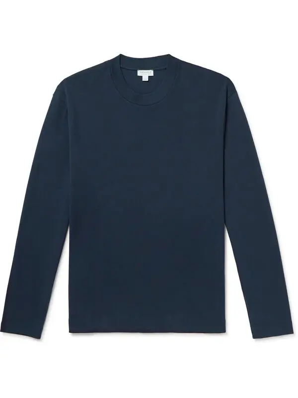 Sunspel Cotton-jersey T-shirt - Blue