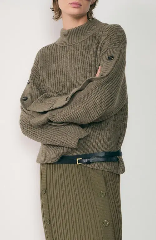 Mango Button Detailed Knit Sweater