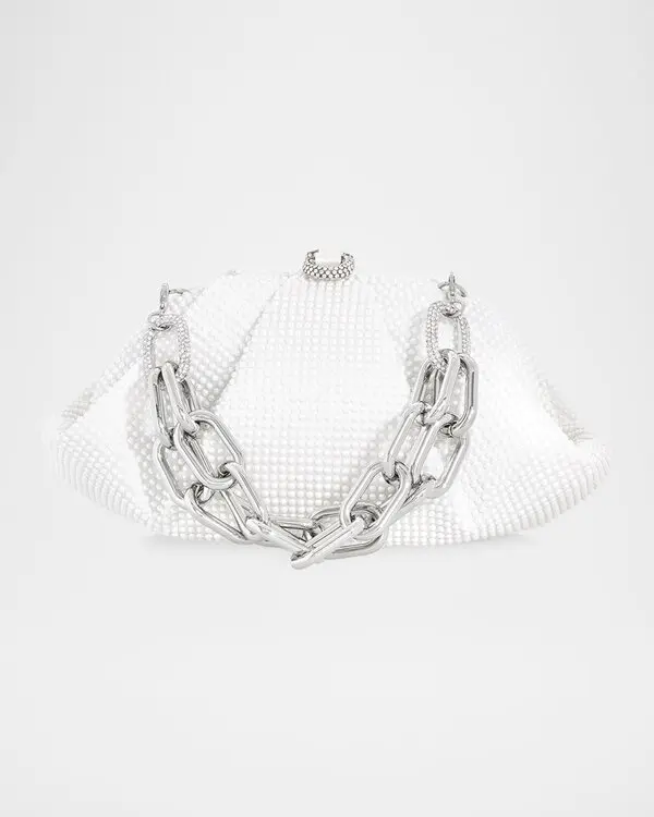 Judith Leiber Gemma Top-handle Bag - Silver Pearl