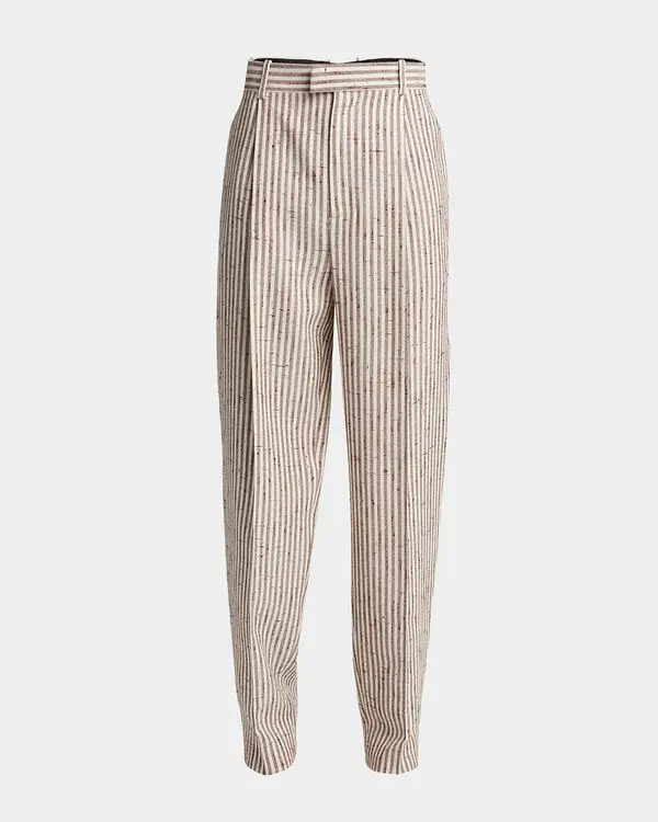 Bottega Veneta Knotted Stripe Trousers - Chalk Wht