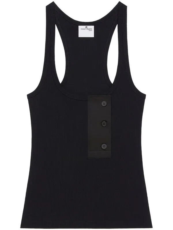 COURREGES Oblique 90's Tank Top - Black