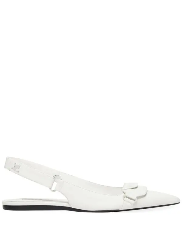 COURREGES Racer Ballet Flats - White