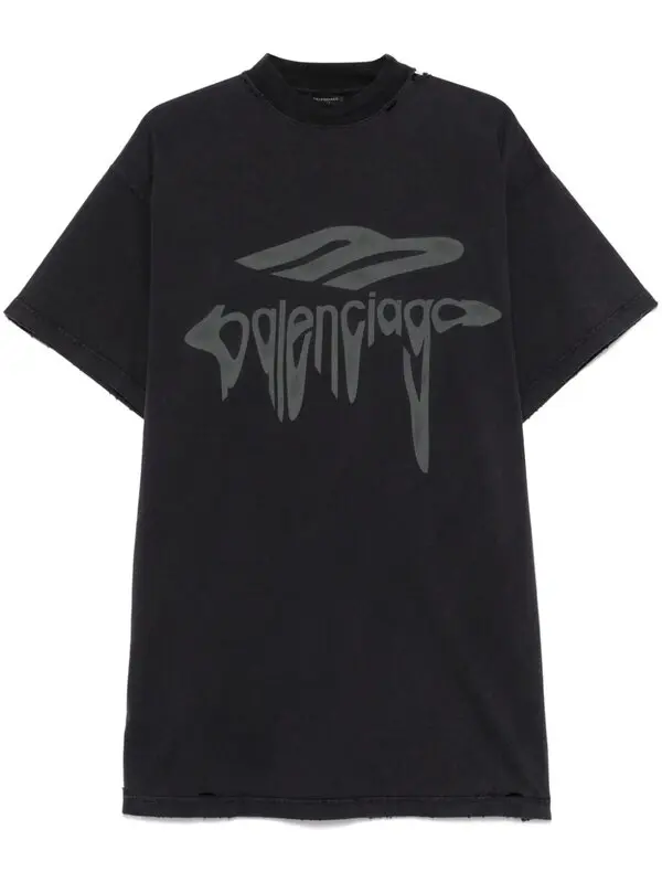 Balenciaga 3b Liquified Oversize T-shirt - Black