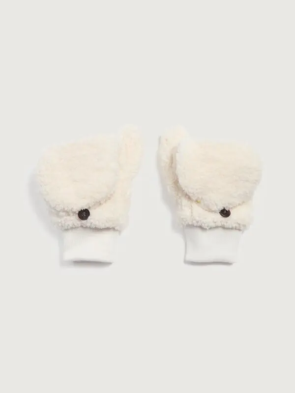 Jocelyn Faux Sherpa Flip Top Mittens