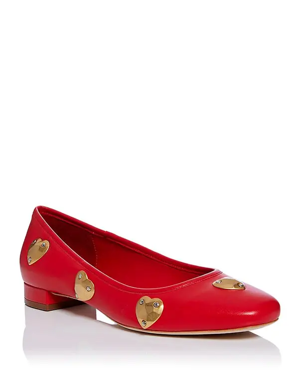 Cinq À Sept Marin Block Heel Flats - Cardinal/gold