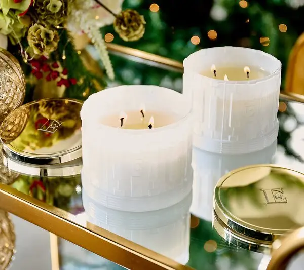 HOMEWORX BY SLATKIN + CO. As Is Elton John Byslatkin + Co.s/2 14oz Snow Spruce Candles
