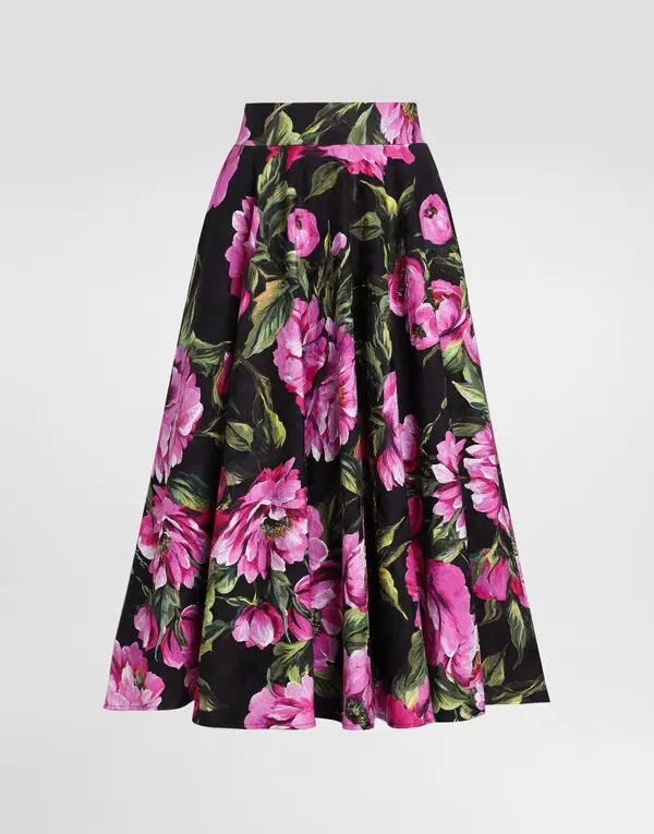 Dolce & Gabbana Peony- Circle Skirt - Print