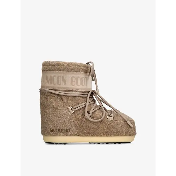 Moon Boot Icon Low Lace-up Felt Snow Boots - Beige