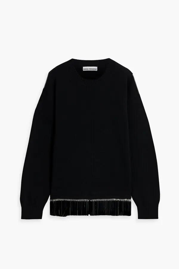 Rabanne Embellished Wool And Cashmere-blend Sweater