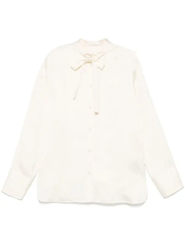JIL SANDER Satin Shirt - Neutrals