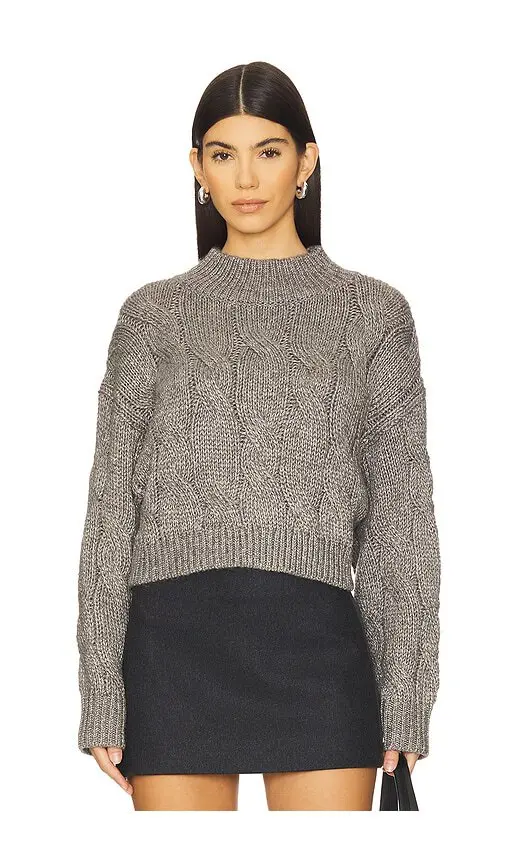 525 Lola Lurex Cable Cropped Pullover