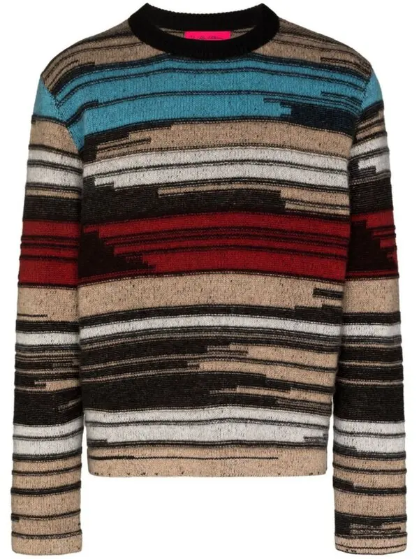 THE ELDER STATESMAN Striped Sweater - Neutrals