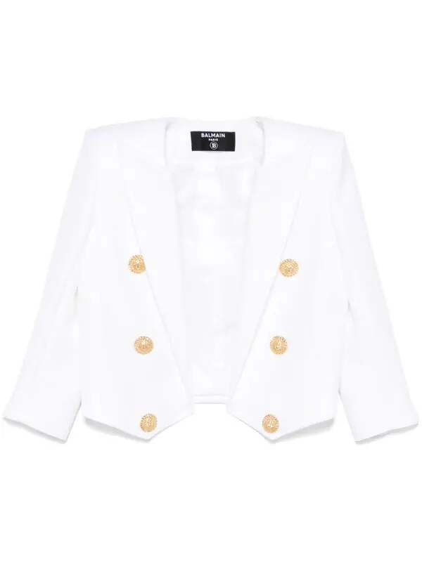 Balmain Textured Blazer - White