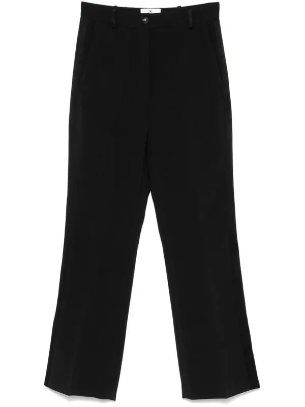 Elisabetta Franchi Satin-trim Crepe Trousers
