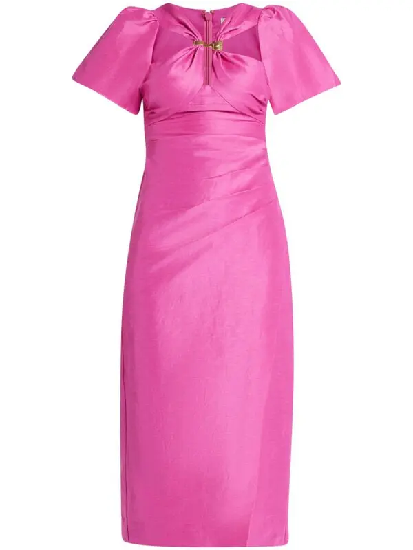 open lace back dress AJE Allairie Gown Chalk Pink – Dress Hire West main image 1