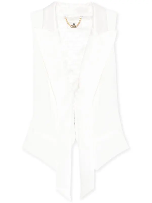 Elisabetta Franchi Crepe Waistcoat - Neutrals
