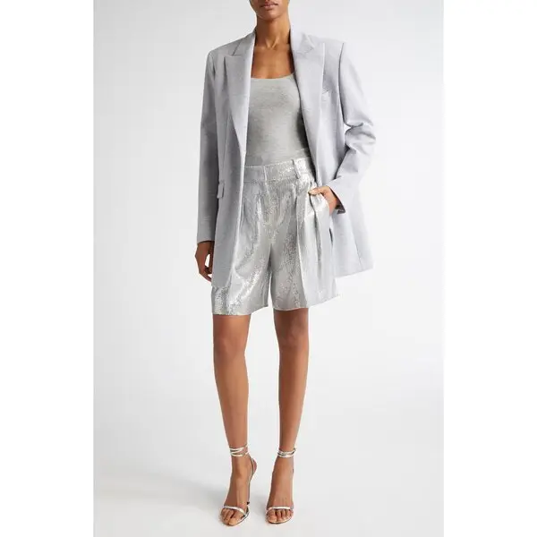 Michael Kors Fleece Boyfriend Blazer - Pearl Melange
