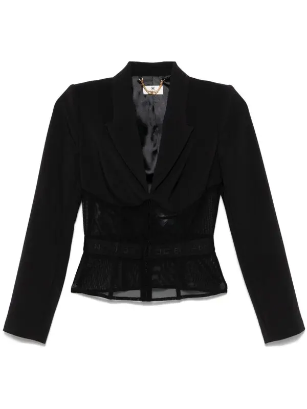 Elisabetta Franchi Panelled Blazer - Black