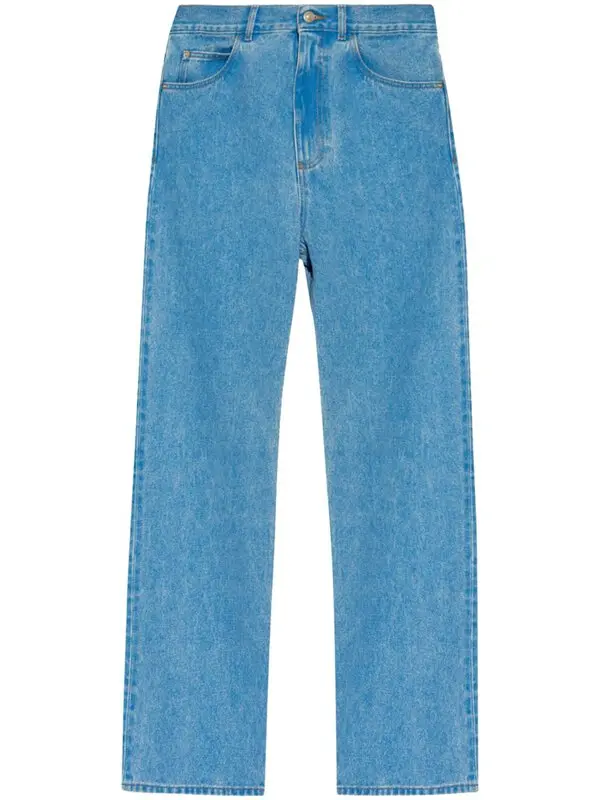 Marni Organic Straight-leg Denim Jeans - Cobalt Blue