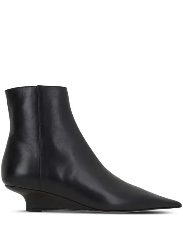 TOTÊME Leather Heel Boots - Black