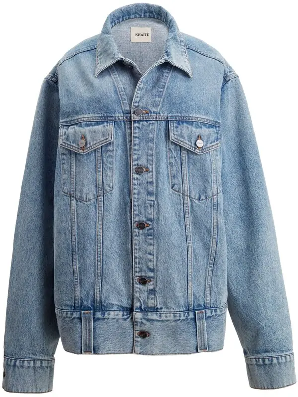 Khaite Grizzo Denim Jacket - Clear Blue