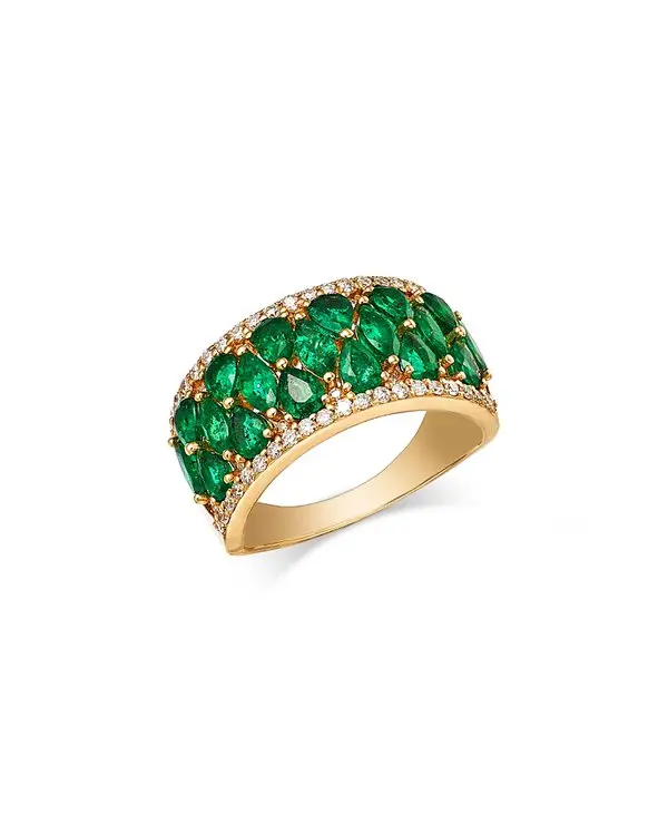 Bloomingdale'S Emerald And Diamond Band