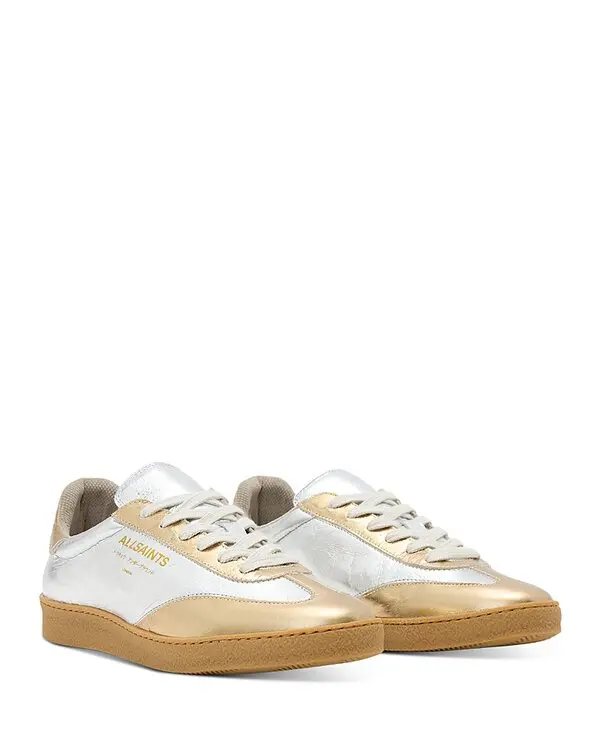 All Saints Thelma Low Top Sneakers - Silver/gold