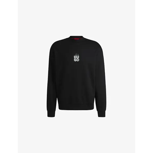 Hugo Boss Branded-print Cotton-jersey Sweatshirt