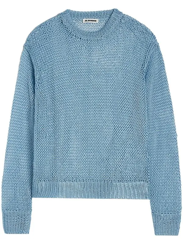 JIL SANDER Open-knit Sweater - Blue