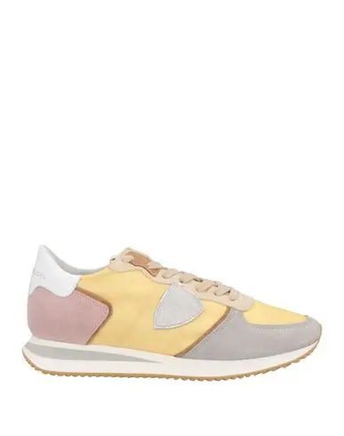 Philippe Model Sand Leather And Textile Sneakers - Beige