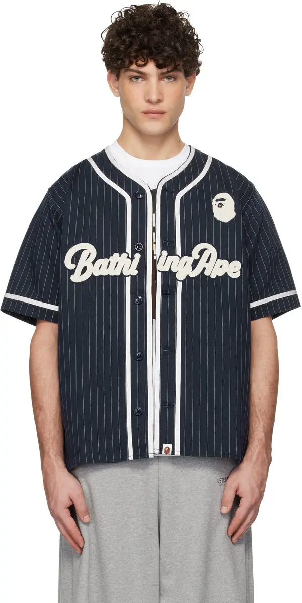 A Bathing Ape メッシュベースボールシャツ XL A Bathing Ape メッシュベースボールシャツ XL A BATHING APE