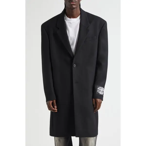 Acne Studios Single Breasted Wool Gabardine Topcoat